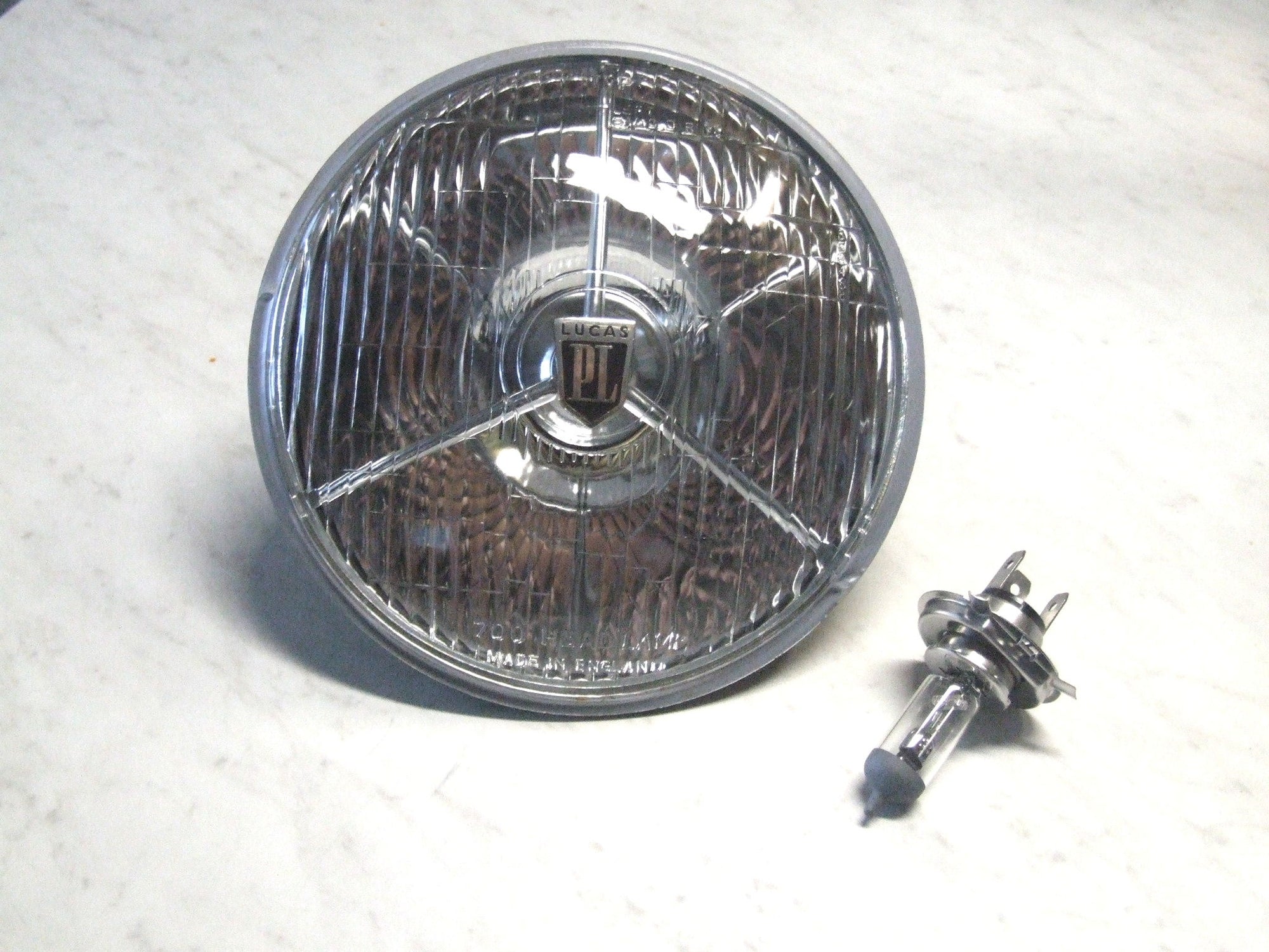 Lucas PL700, tribar headlight with 60/55W H4 bulb (OUT OF STOCK ...