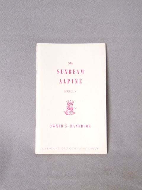 Alpine V Owners Handbook| Classic Sunbeam Auto Parts